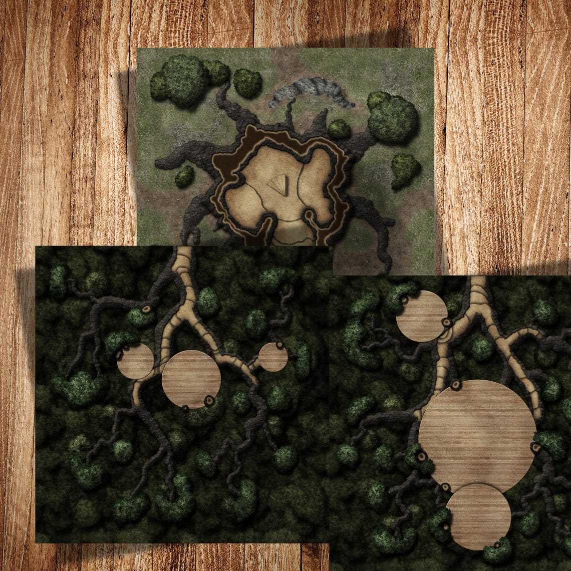 300+ TTRPG Map Tiles, Dungeons, Caverns, and Forests (PNG & PDF) - Etsy