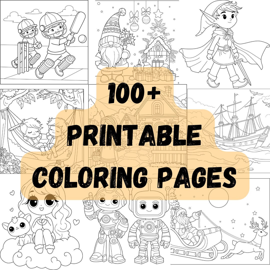 100+ Printable Coloring Pages for Kids, Toddlers, Preschoolers ...
