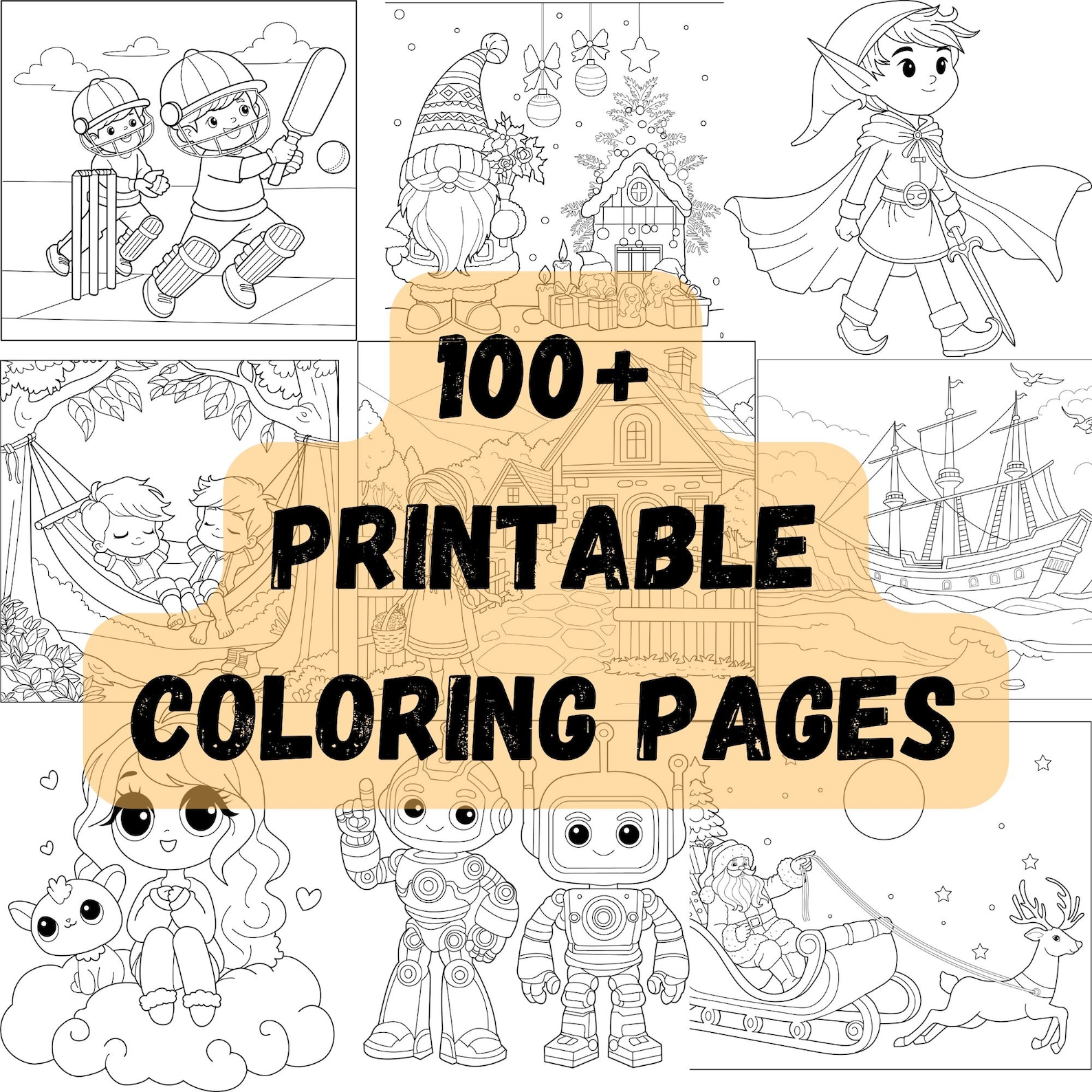 100+ Printable Coloring Pages for Kids, Toddlers, Preschoolers ...