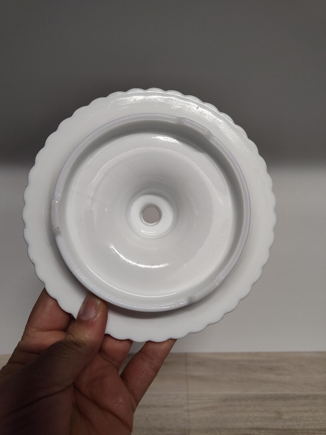 Vintage White Milk Glass Swirl Table Lamp Replacement Base Piece - Etsy