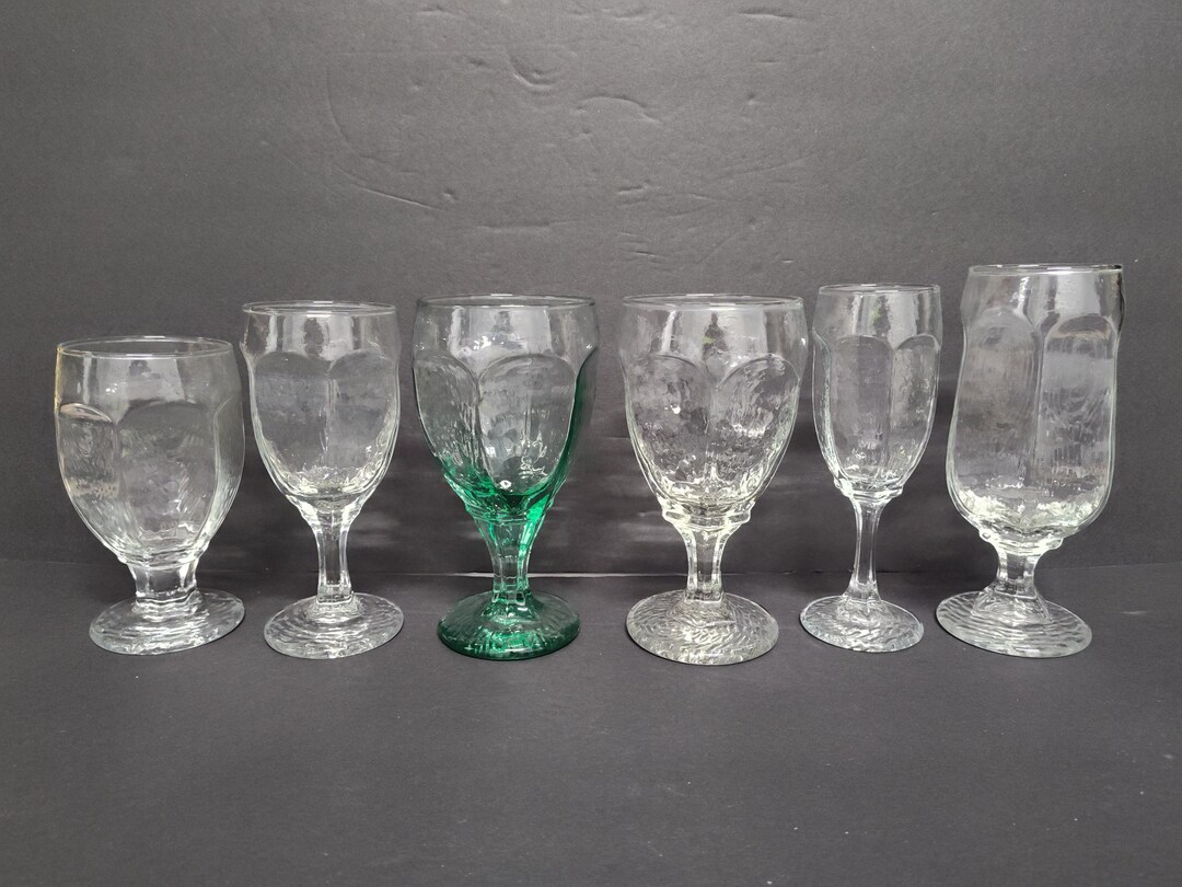 Vintage Libbey Chivalry Clear Glass Paneled Glassware Stemware - Etsy