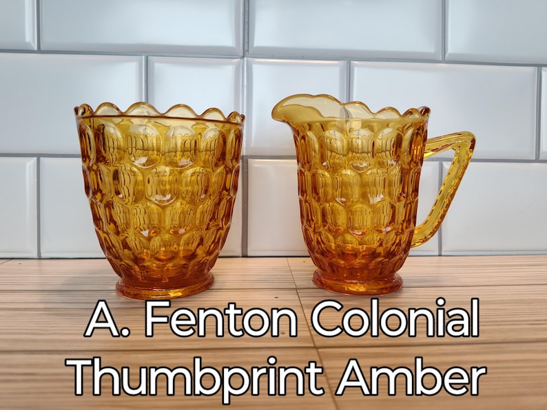 Vintage Depression Glass Collection of Sugar Bowls and Creamer Sets in ...