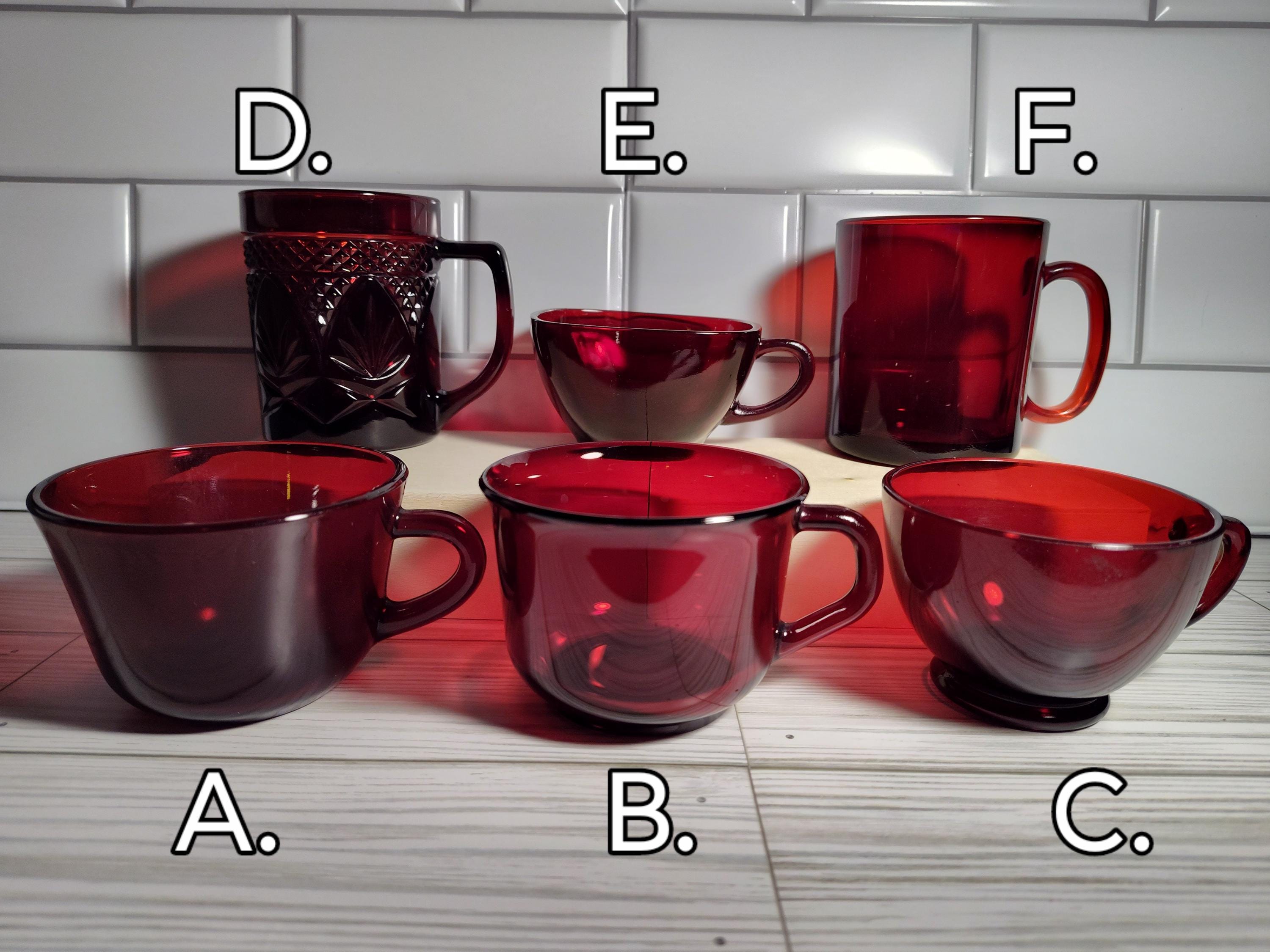 Vintage Red Tea Cups and Mug Sets Royal Ruby Red Classique Charm Punch ...