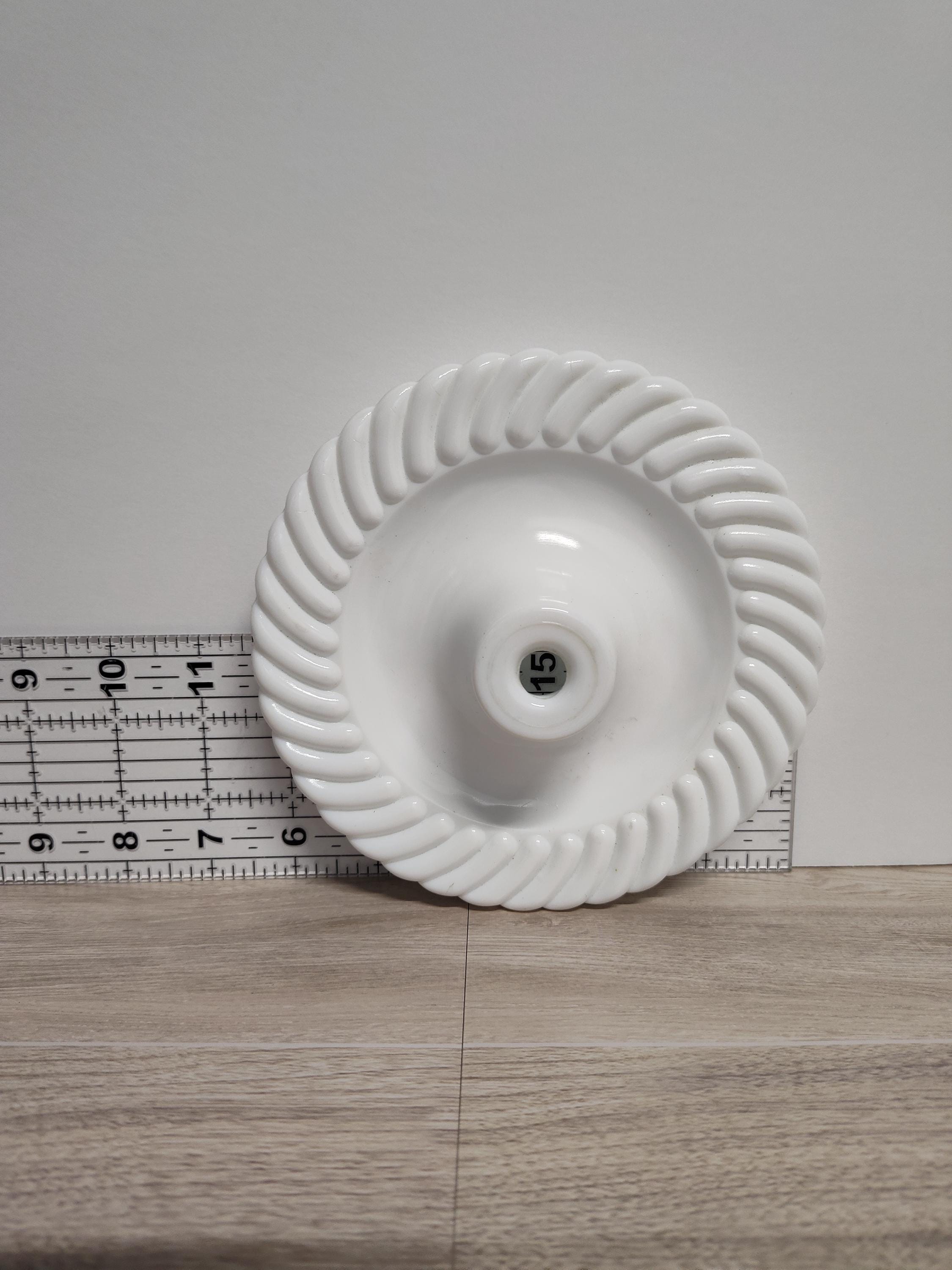 Vintage White Milk Glass Swirl Table Lamp Replacement Base Piece - Etsy