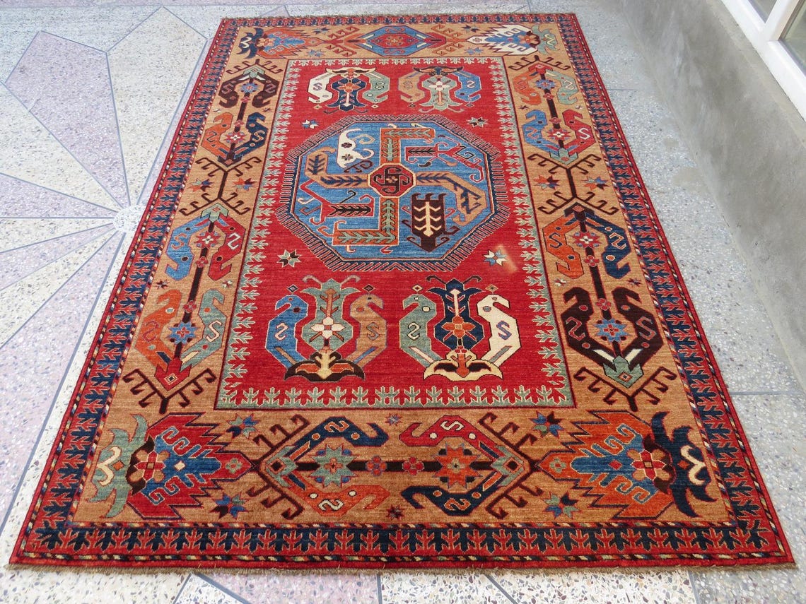 Armenian Antique Style Elegant Handmade Rug - Etsy