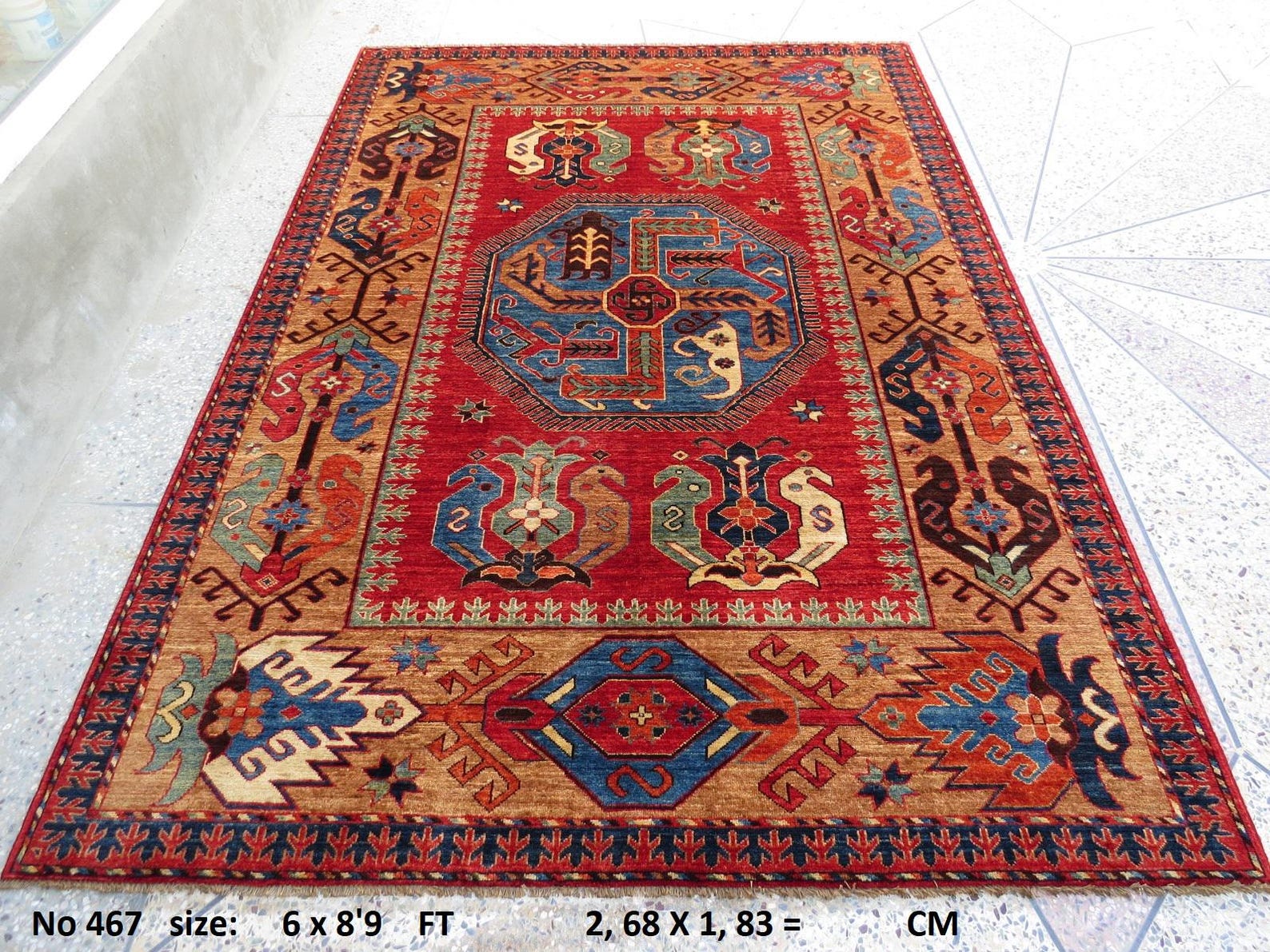 Armenian Antique Style Elegant Handmade Rug - Etsy