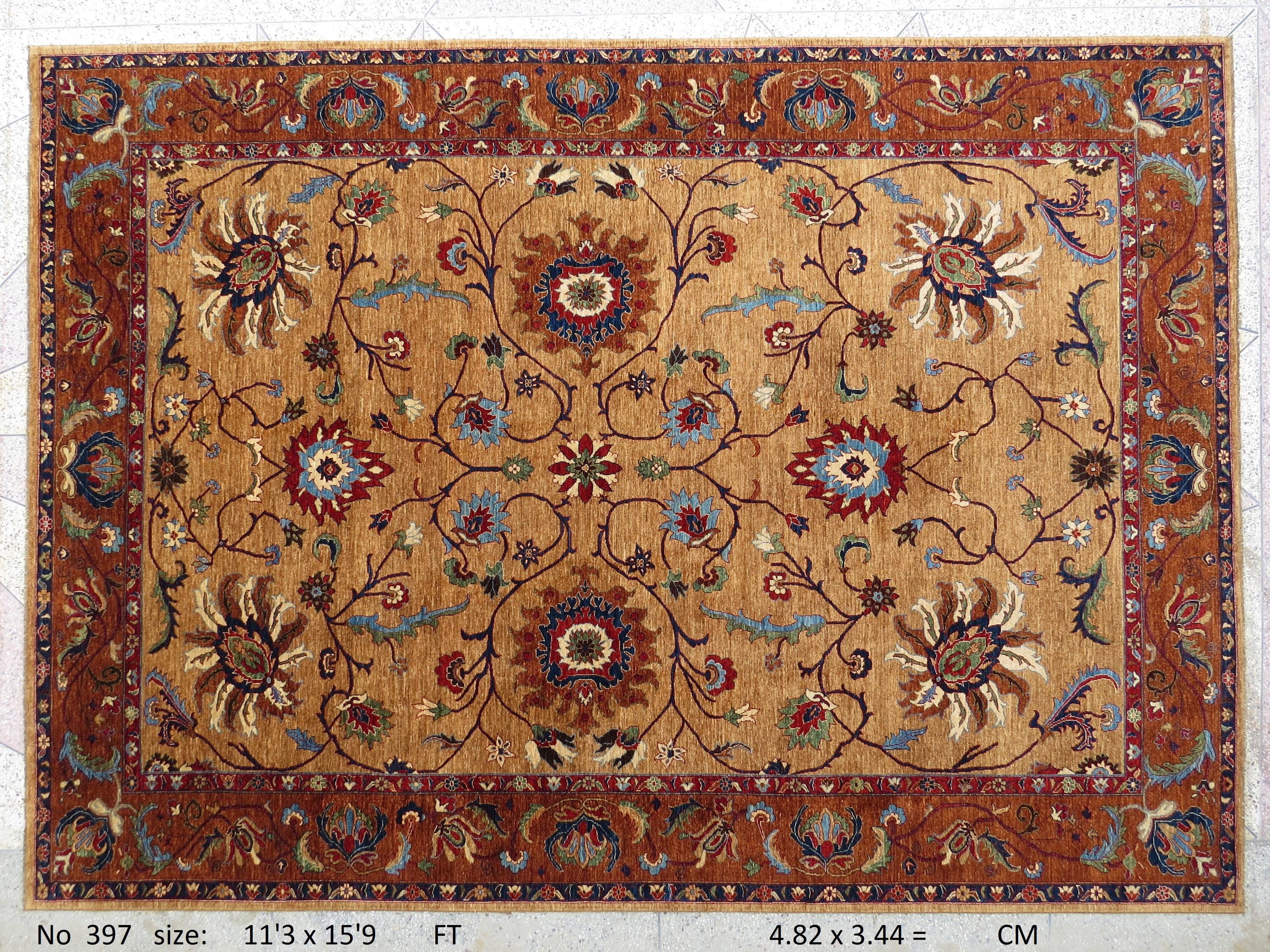 Vintage Persian Style Large Golden Rug - Etsy