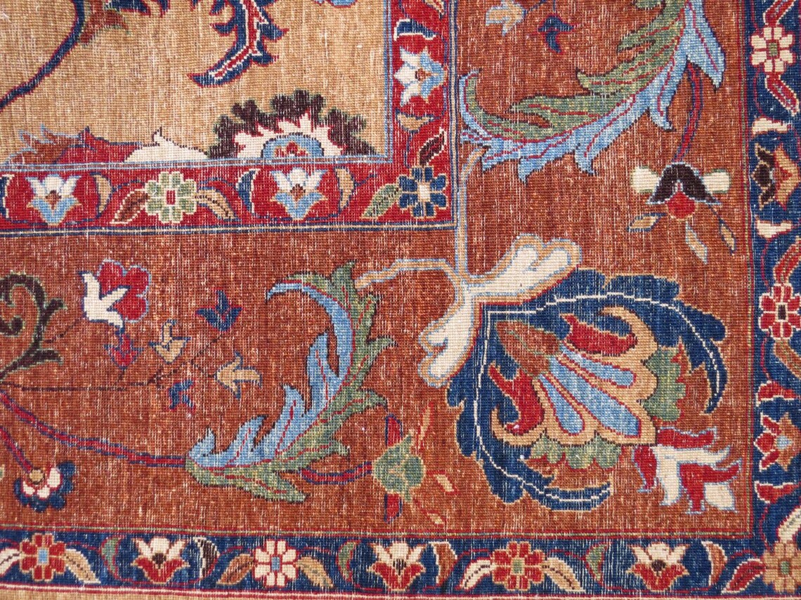 Vintage Persian Style Large Golden Rug - Etsy