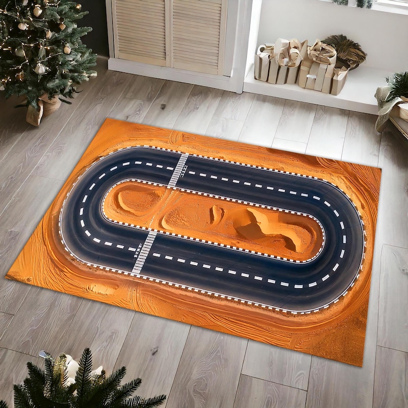 Race Track Rug - Etsy