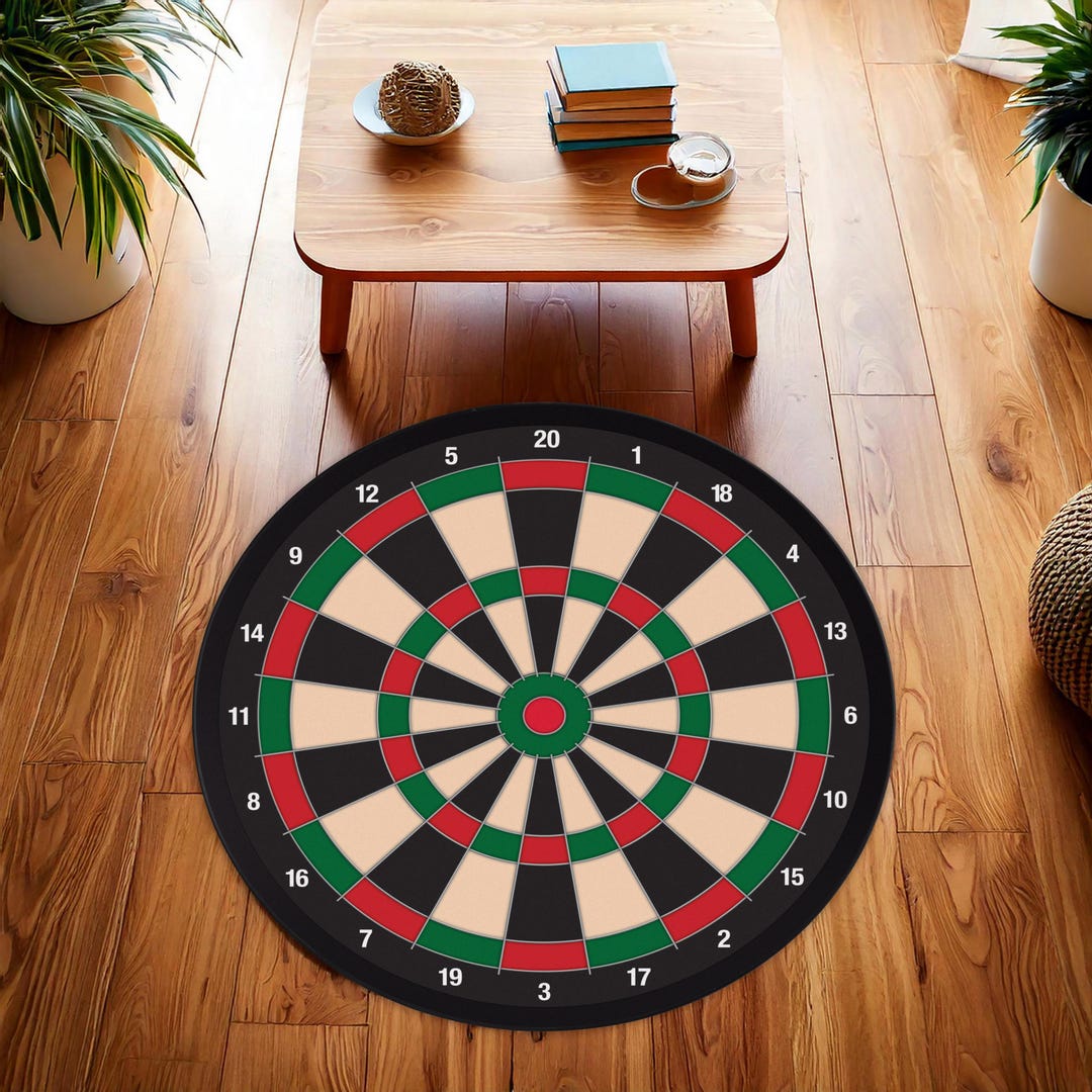 Dartboard Rug, Playing Board Rug, Game Decor, Dartboard Gift, Teen Room ...