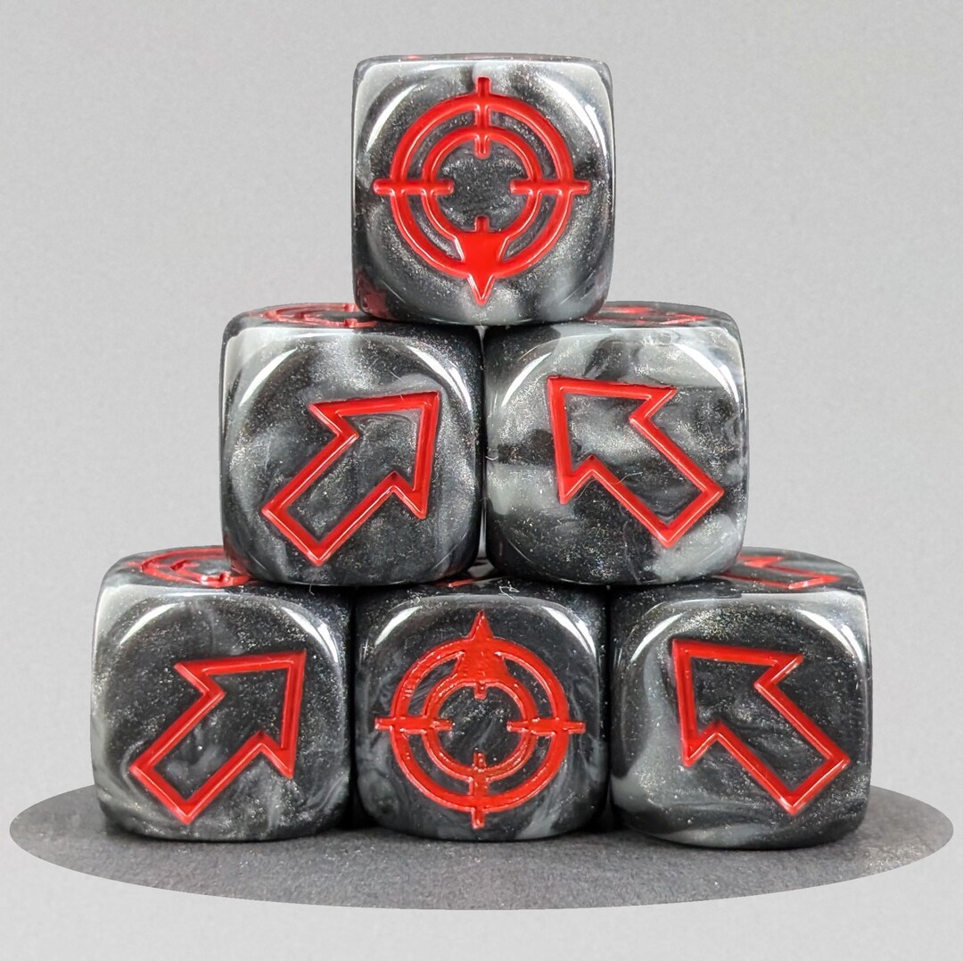 D6 Scatter Dice, Dispersion Dice, Launcher Dice, Random Direction Dice ...