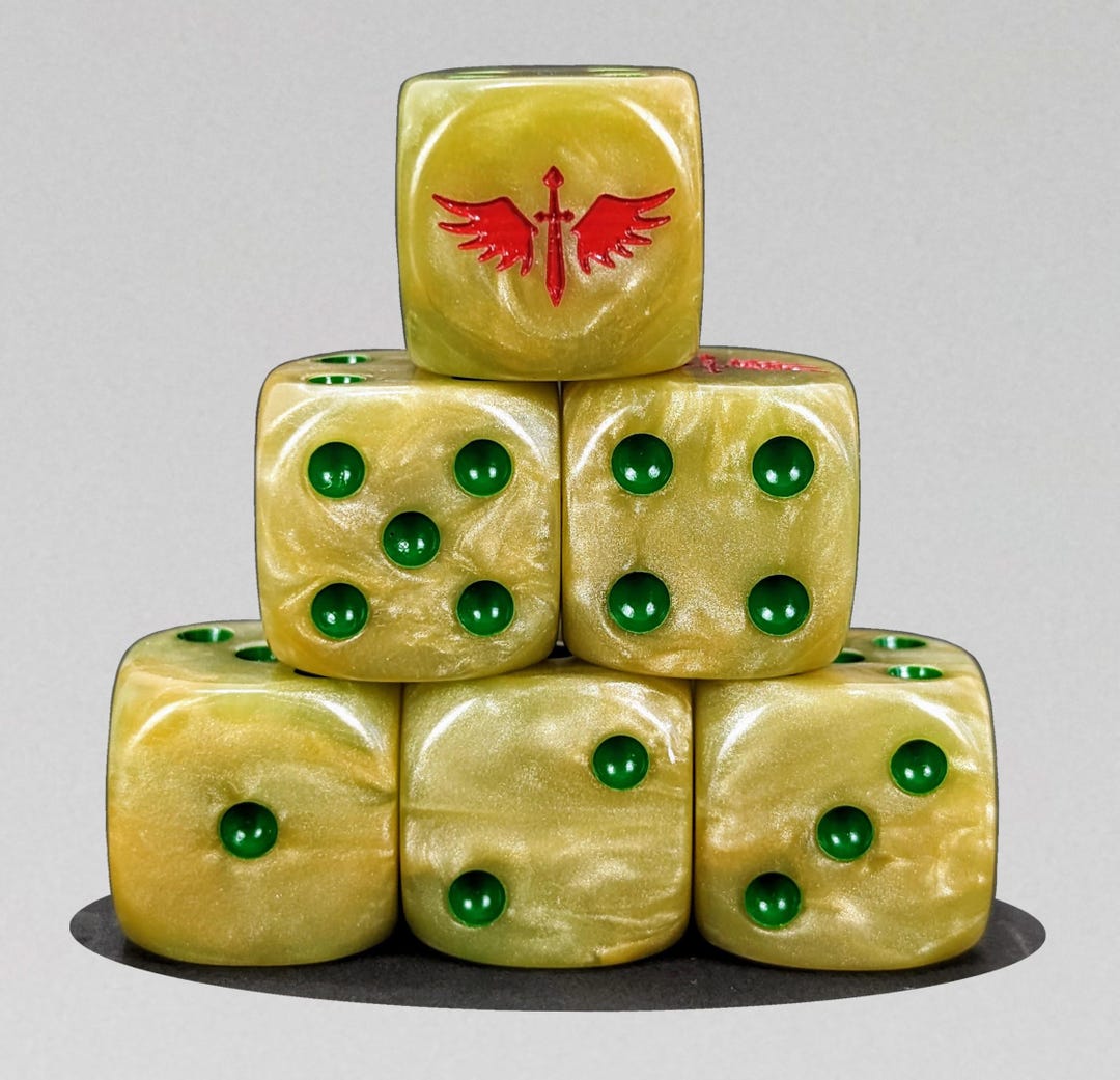 D6 Dice Dark Angels Army,the Deathwing Knights,lion Knights,angels Dice ...