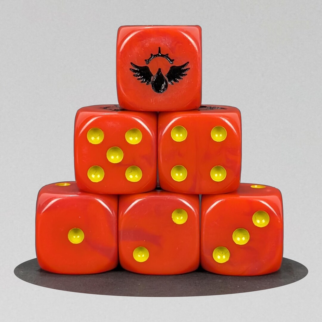D6 Dice Blood Vampire Army , Vampire Angels Dice, Blood Dice Angels ...