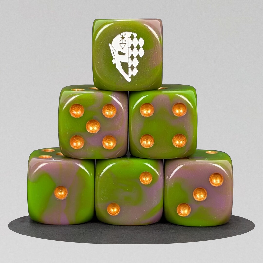 D6 Dice Jesters Army, Harlequins Dice, Cracked Knights, Clowns Dice, Harlequins, Table Top Dices ...
