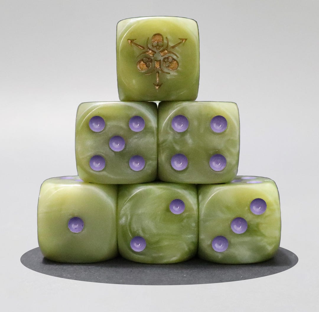 D6 Dice Death Guard Army , Putrid Dice Knights, Infected Knights Dice ...