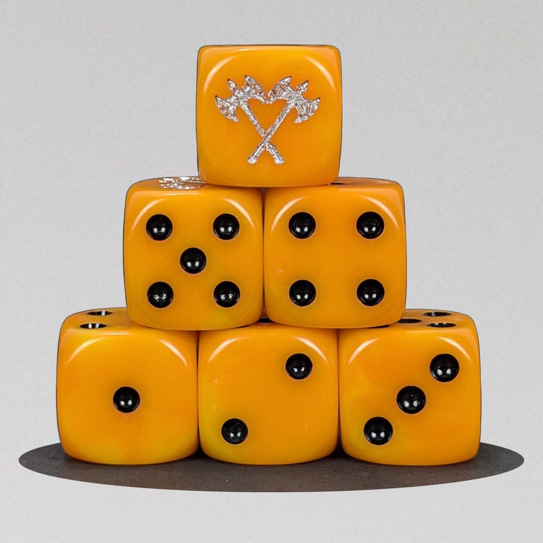 D6 Dice Dwarf Army, Fire Killers Army, Orange Slayers Dice, Axe Dice ...