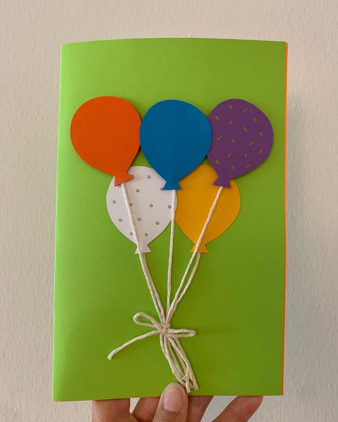 Ballons and Cake - Handmade Card - Etsy