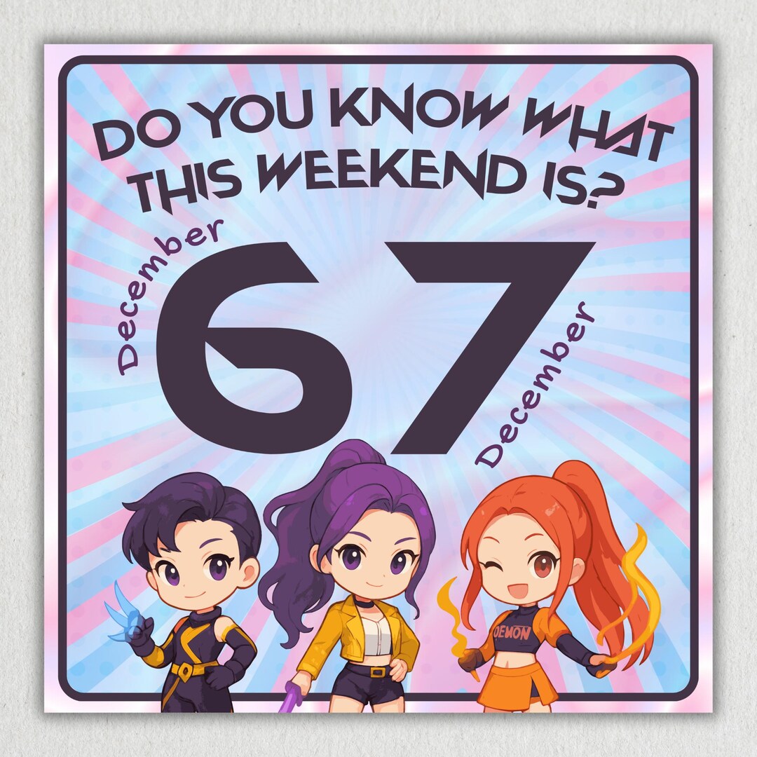 Kpop 6 7 Elf Prop Sign, Printable Kpop Six Seven Funny Meme Christmas ...