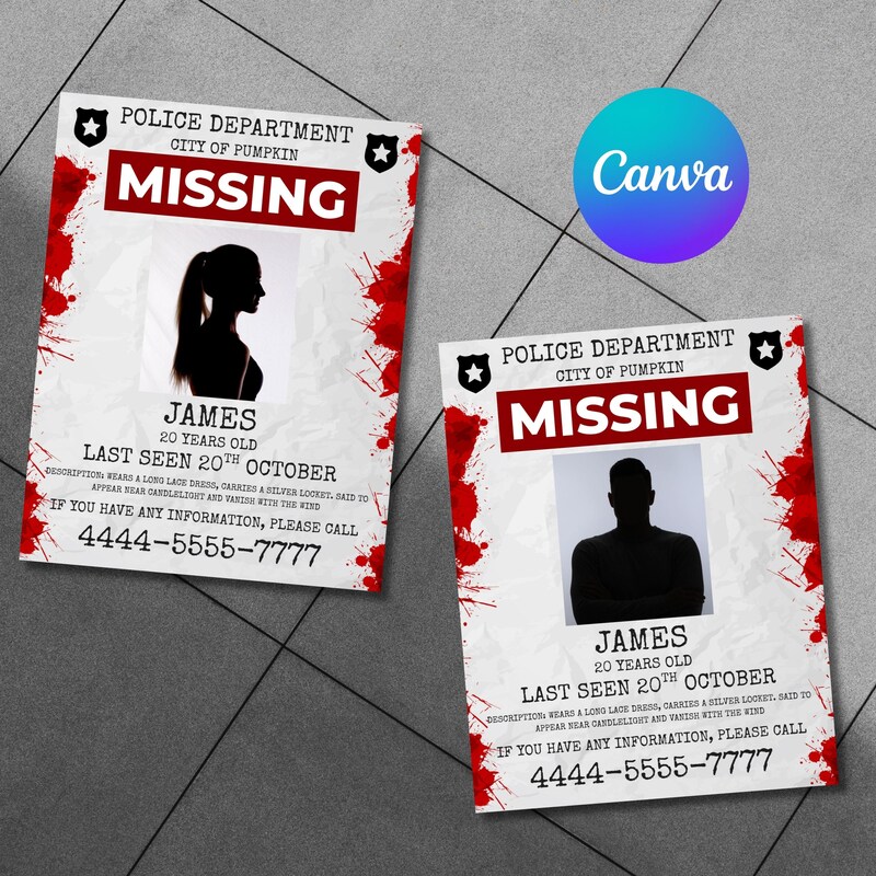 Missing Person Sign Halloween - Etsy