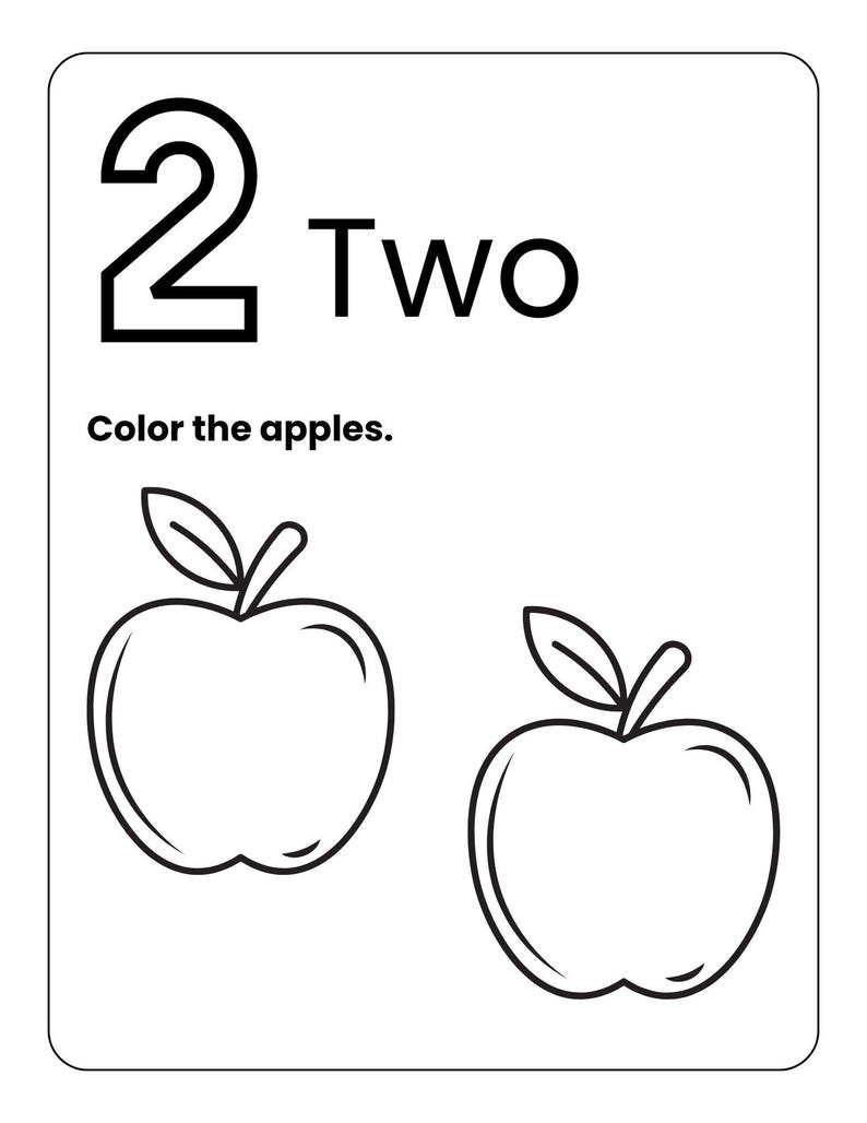 Numbers Coloring Book: Learn 1-20, Ages 3-5 (PDF Download) - Etsy