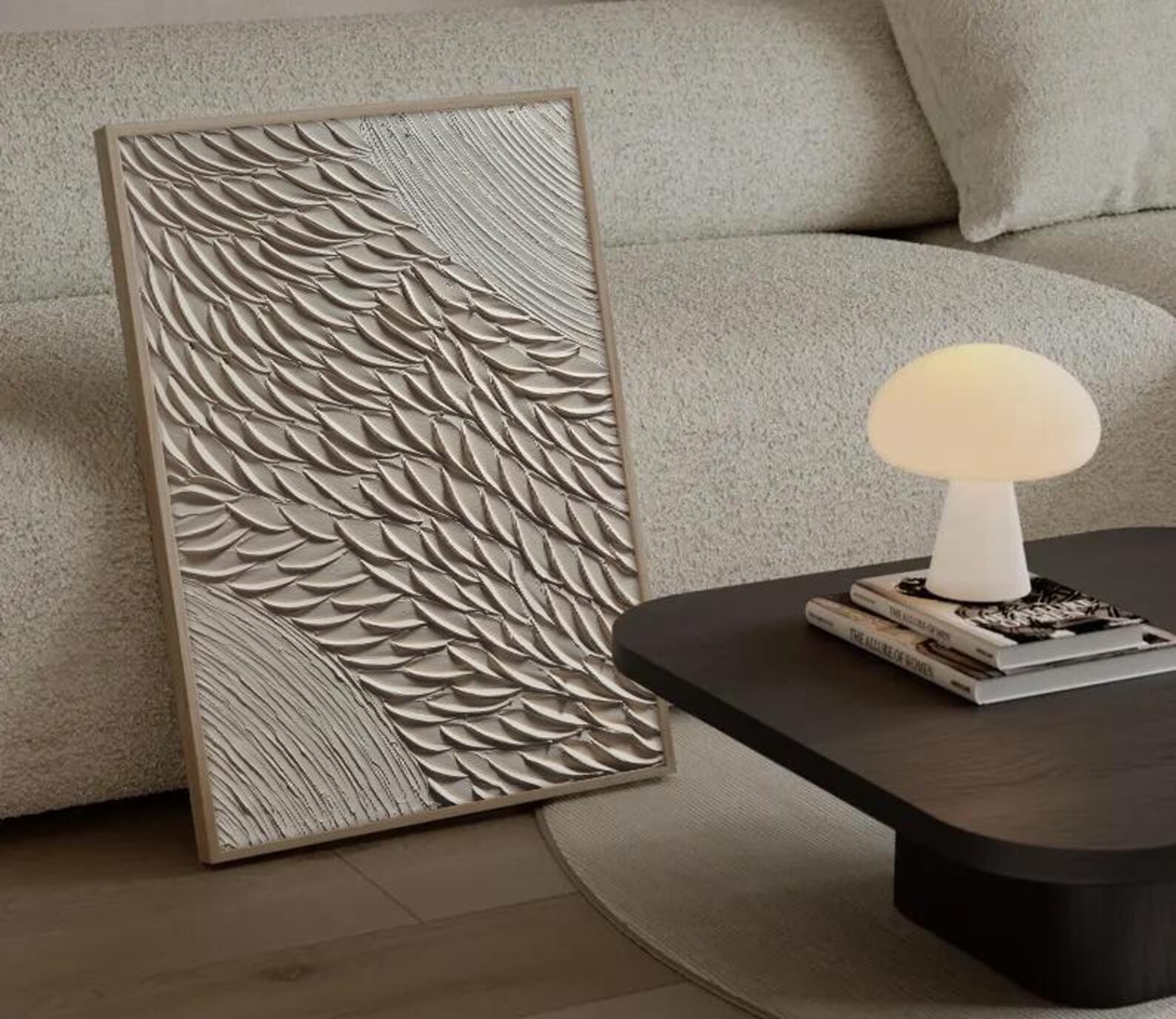 Beige 3D Abstract Painting Beige 3D Textured Painting Beige Abstract ...