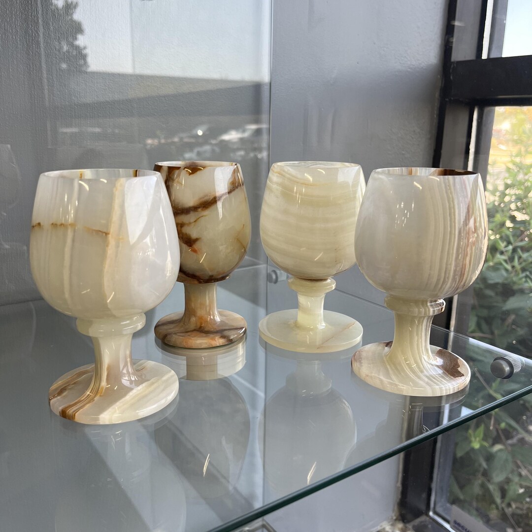 Onyx Wine Glasses (set of 4) - Etsy