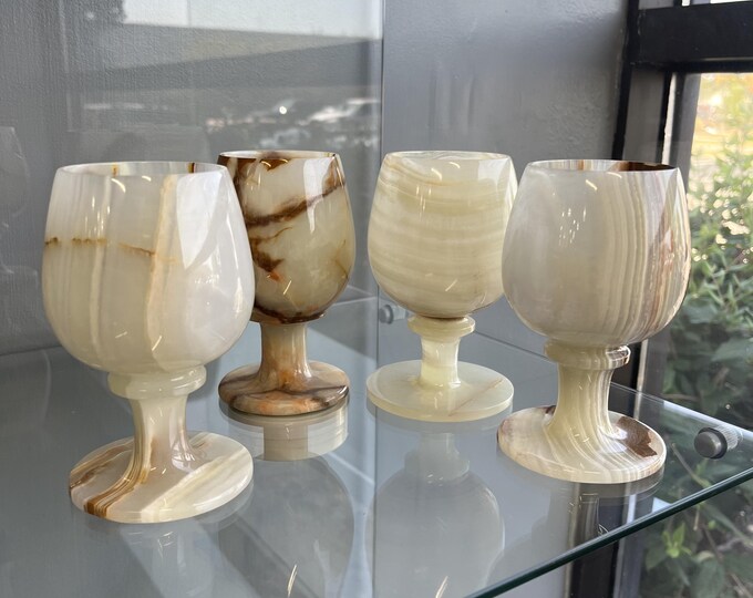 Onyx Wine Glasses (set of 4) - Etsy