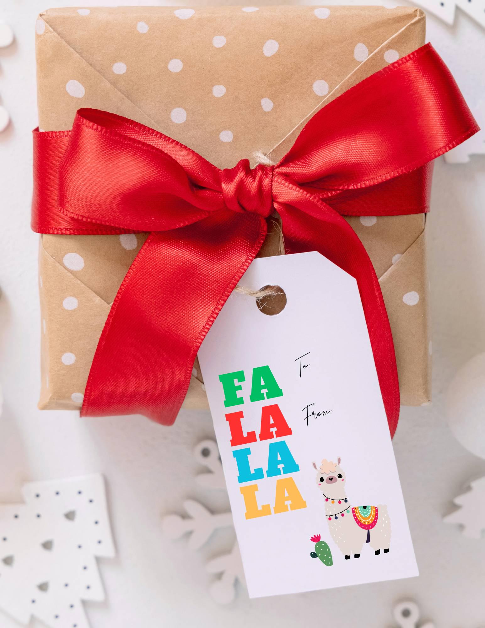 Fa La La La Llama Printable Gift Tag Christmas Gift Tag Printable ...