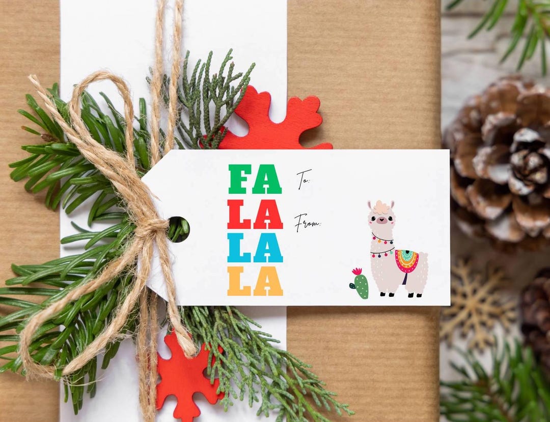 Fa La La La Llama Printable Gift Tag | Christmas Gift Tag | Printable ...
