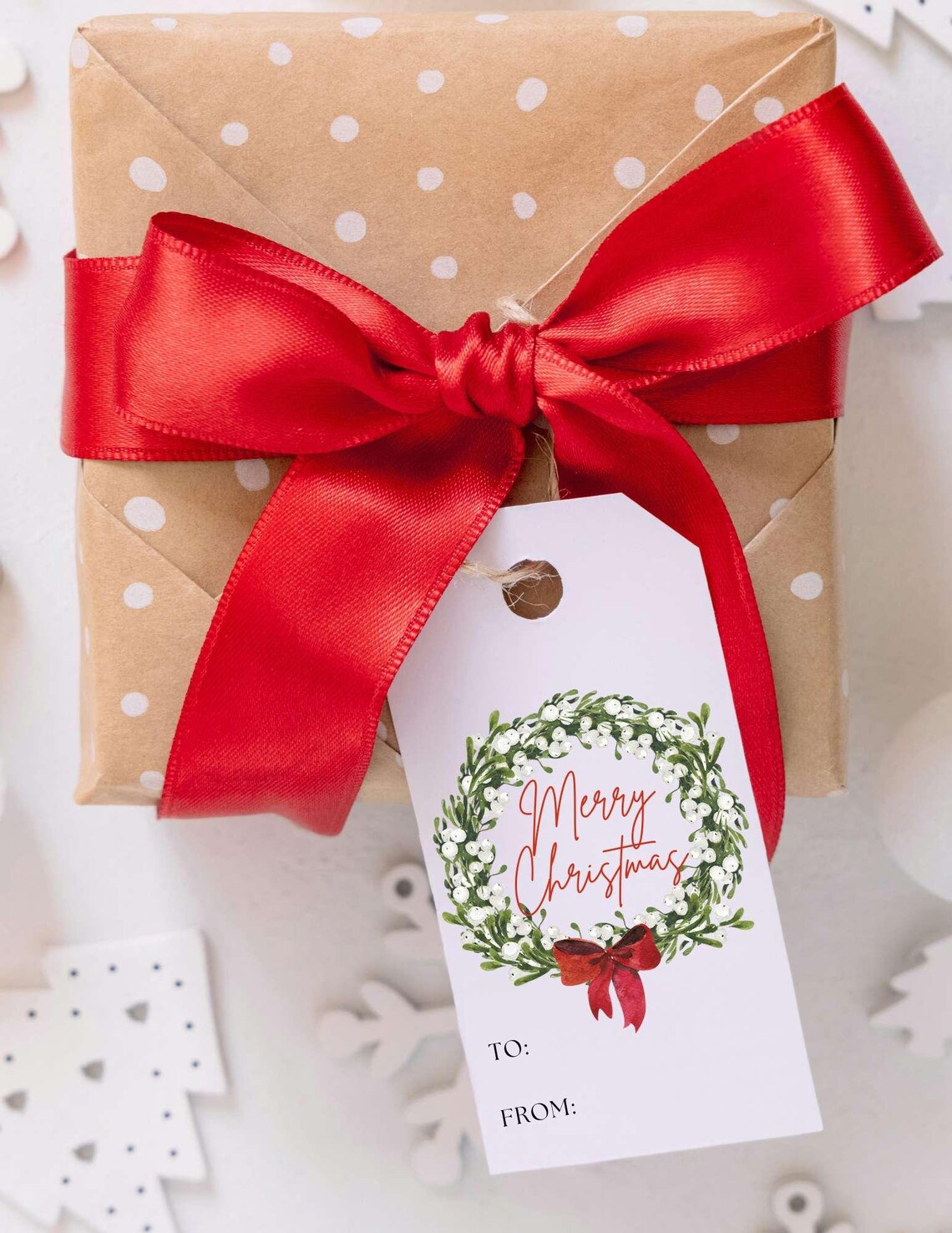 Printable Christmas Gift Tag | Watercolor Christmas Art | Printable ...