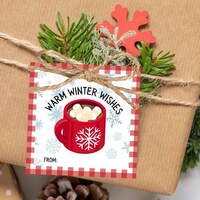 Printable Gift Tags Polar Bears Set of 8 Holiday Message DIY Christmas ...