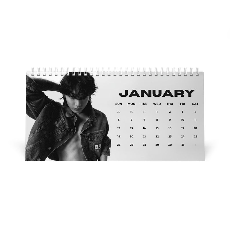 Jungkook 2025 Desk Calendar | BTS Kpop Desk Decor Gift, Office Desk ...