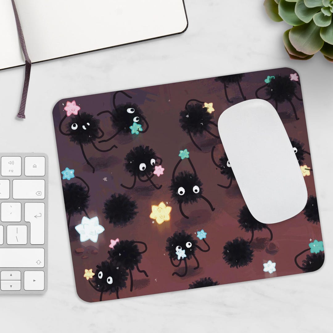 Soot Sprites Mouse Pad | 9" X 8" , Susuwatari Anime Gift, Office ...