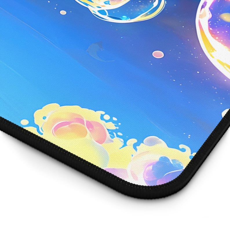 Bubbles Desk Mat | Anime Sky Computer Setups Mouse Pad, Gaming, Office ...