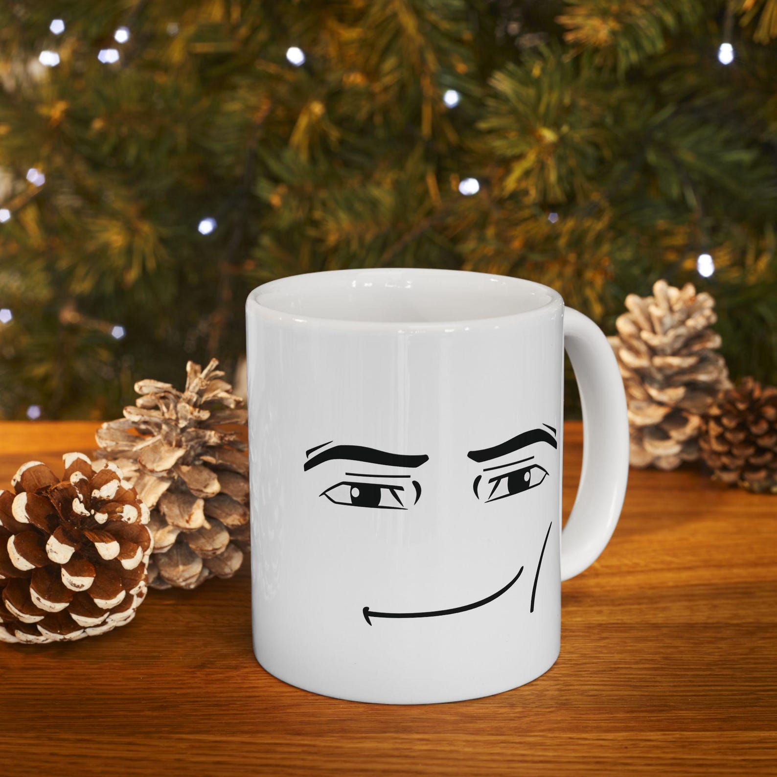 Roblox Face Mug | 11 Oz Double Sided Design, Ceramic Mug, Video Game ...