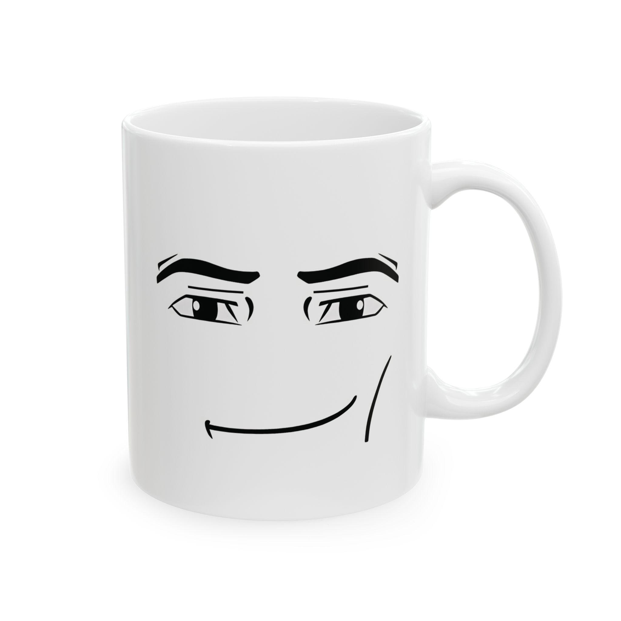 Roblox Face Mug | 11 Oz Double Sided Design, Ceramic Mug, Video Game ...