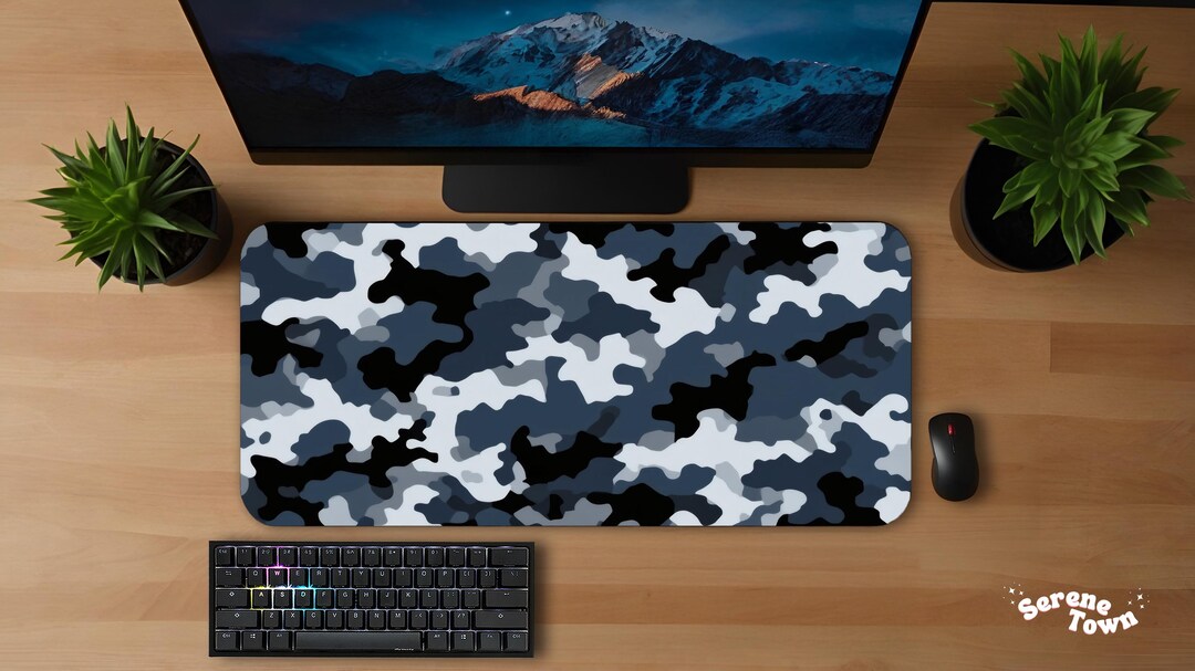 Urban Camo Desk Mat | 3 Sizes Mouse Pad Camouflage Decor Accessories ...