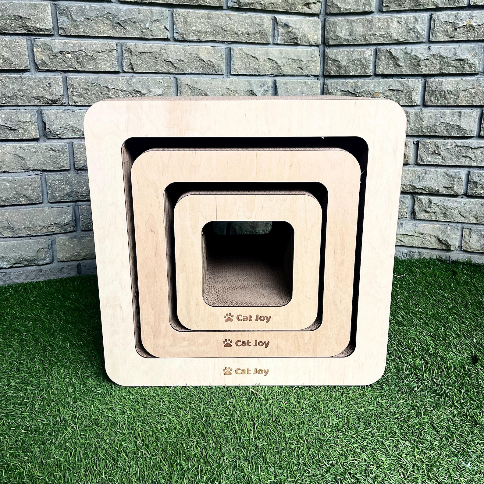 Modern Design Luxury Cat Scratcher House “hideout” - Wooden & Cozy ...