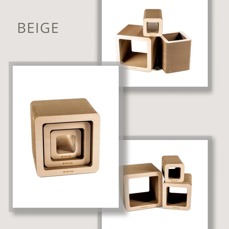 Modern Design Luxury Cat Scratcher House “hideout” - Wooden & Cozy ...
