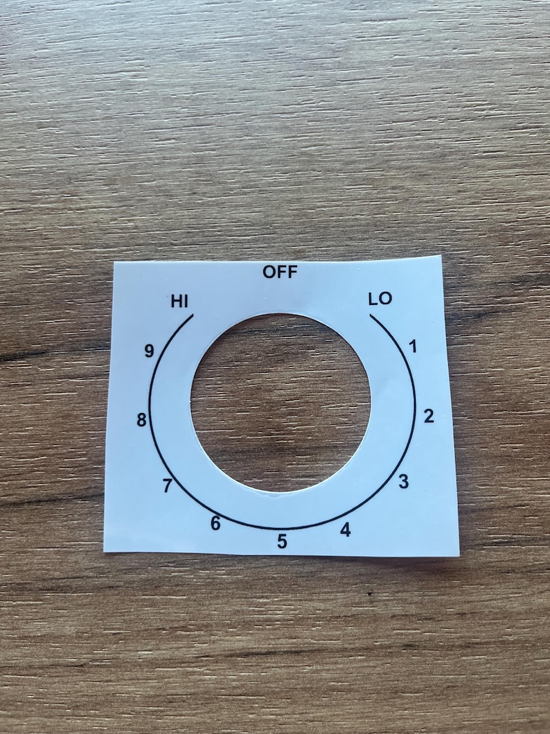 Stove & Oven Replacement Stickers – Adhesive Over Dial Knob Decal for ...