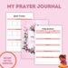 Prayer Journal Printable | Bible Study Guide | Gratitude Journal ...