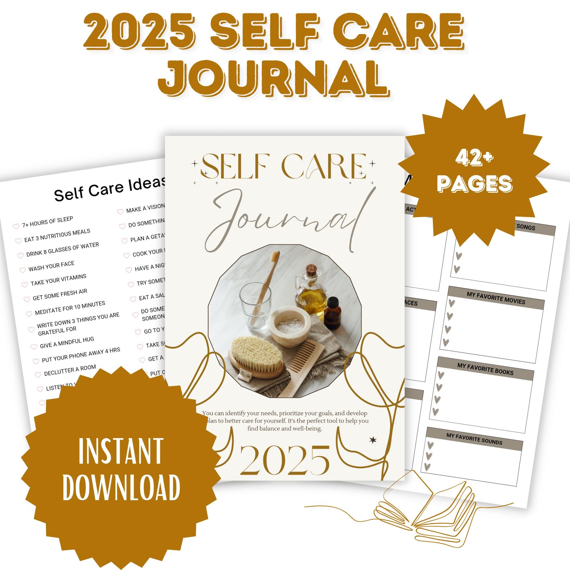Self Care Journal, Self Care Planner Digital, Self Care Printable, Self ...
