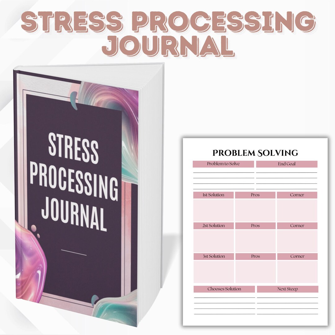 Stress Processing Journal Pages for Daily Self-care, Mental Health, and Emotion List With ...