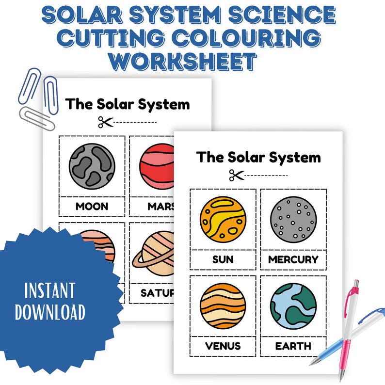 Solar System Activity & Planet Research Worksheets Homeschool Science ...