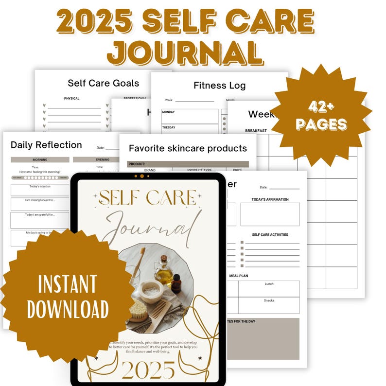 Self Care Journal, Self Care Planner Digital, Self Care Printable, Self ...