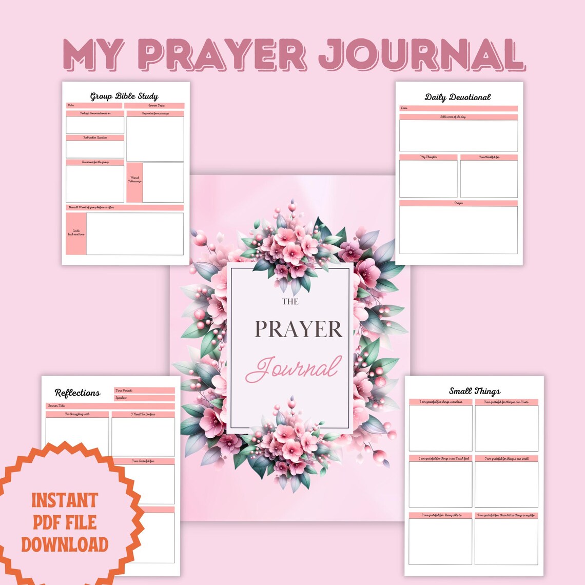Prayer Journal Printable | Bible Study Guide | Gratitude Journal ...