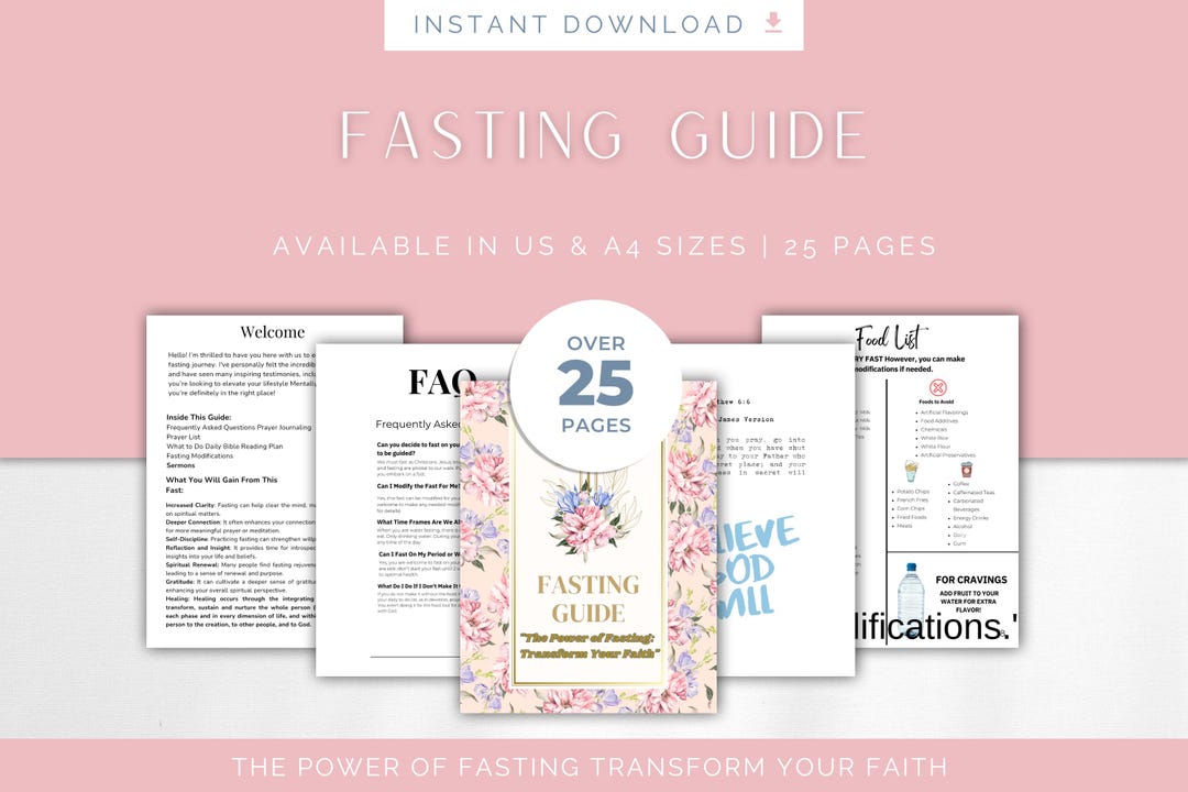3-day Spiritual Fasting Guide & Christian Prayer Journal – Biblical ...
