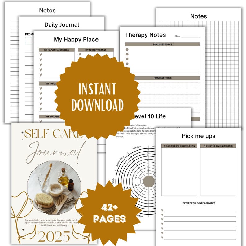 Self Care Journal, Self Care Planner Digital, Self Care Printable, Self ...
