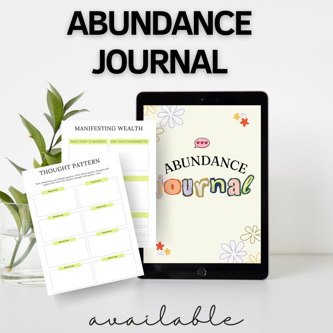 Abundance Journal Printable | Digital Manifestation Planner | Dream ...