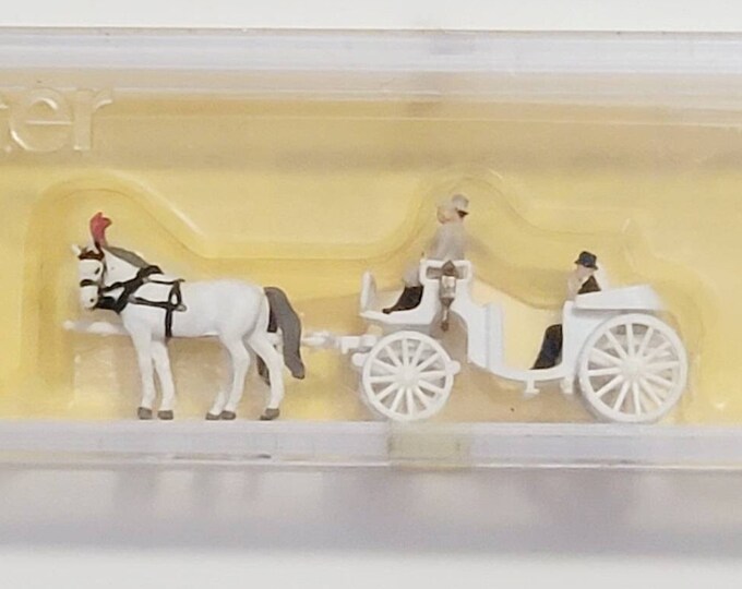 Vintage Preiser Miniature Model Bride, Groom and Carriage Box 9479 - Etsy